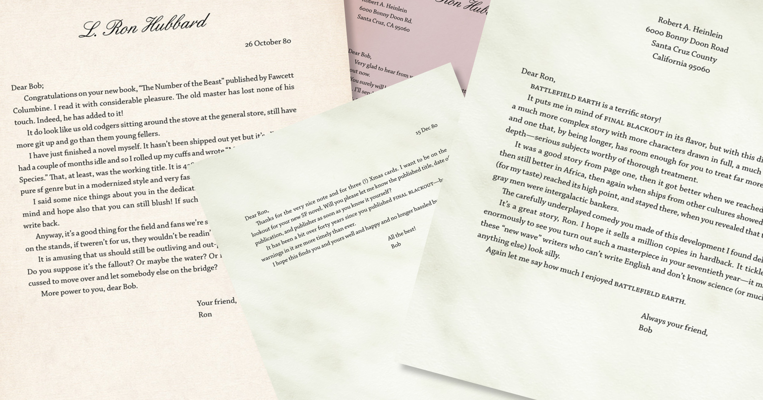 L. Ron Hubbard: Letters to and From Robert A. Heinlein - battlefieldearth